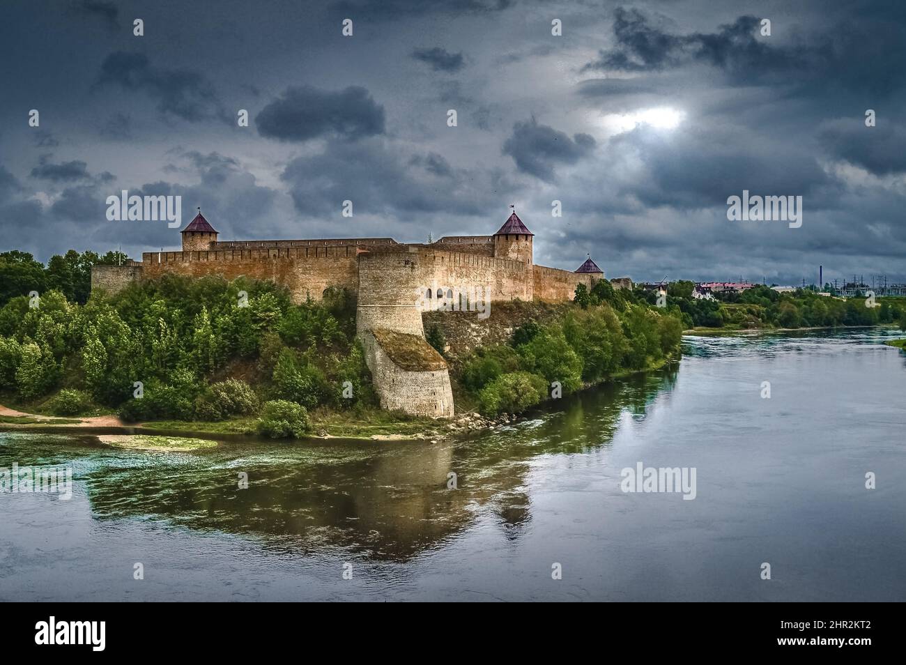 Fortress of Ivangorod in Russia, on the Estonian border Stock Photo - Alamy