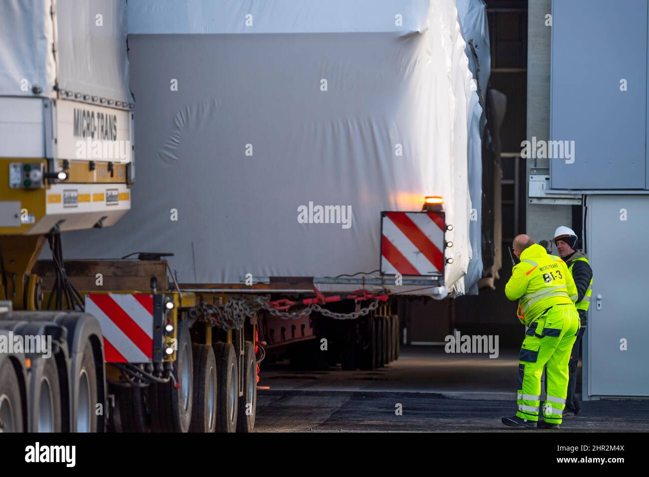 Boxberg, Germany. 25th Feb, 2022. A heavy-duty transporter with a ...