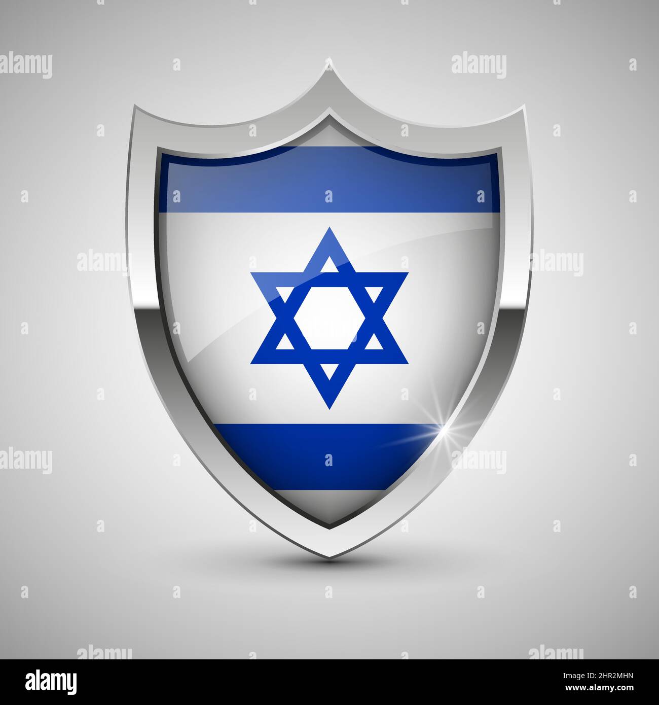 EPS10 Vector Patriotic shield with flag of Israel. An element of impact ...