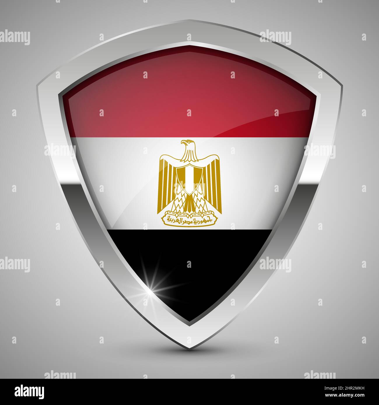 EPS10 Vector Patriotic shield with flag of Egypt. An element of impact ...