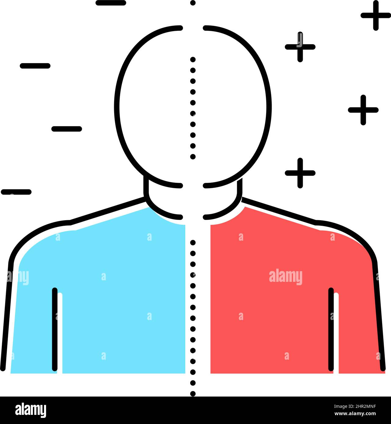 bipolar disorder color icon vector illustration Stock Vector Image ...