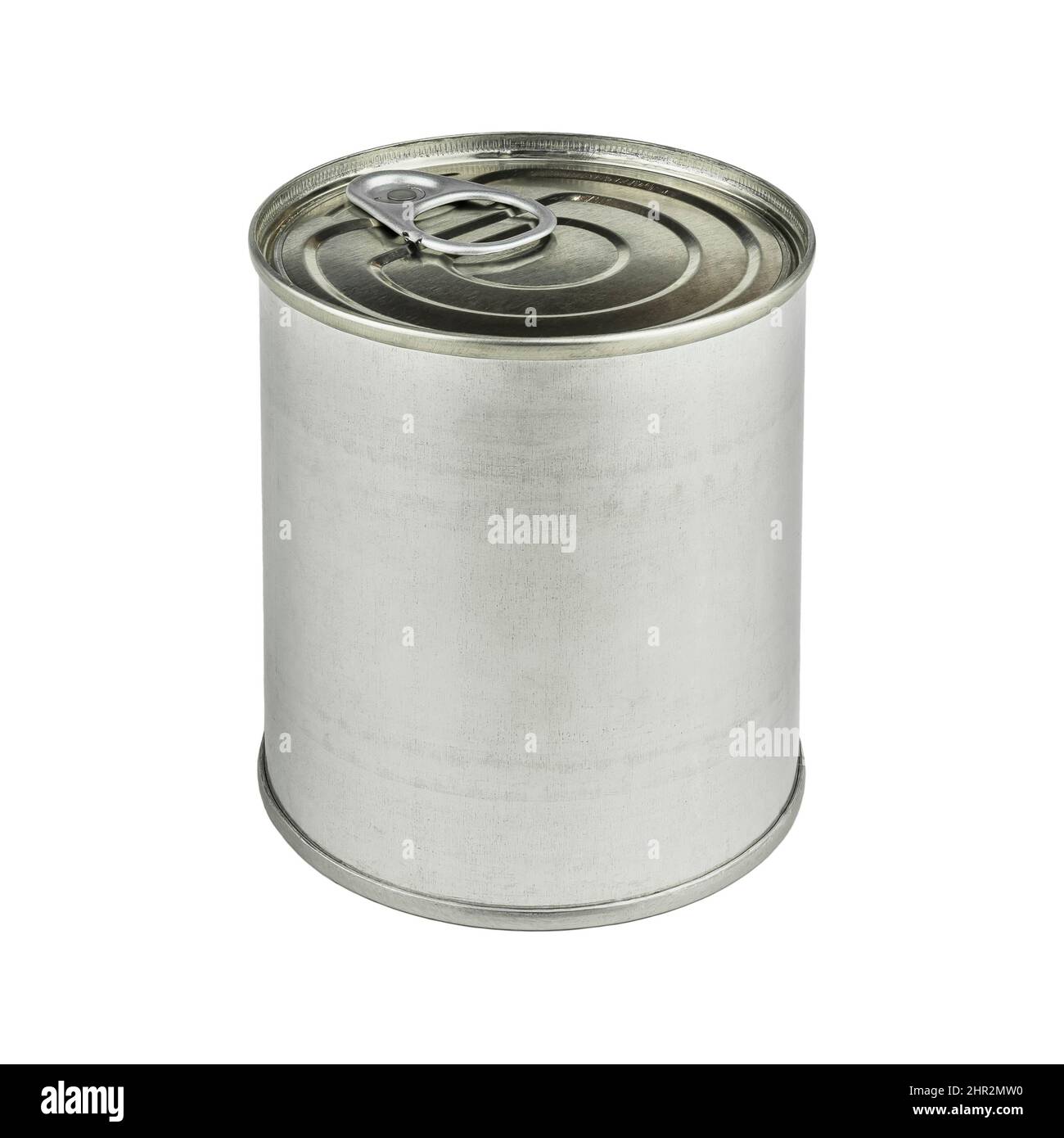 Metal tin can as packing way foods fruits Vegetables legumes tuna meat ...