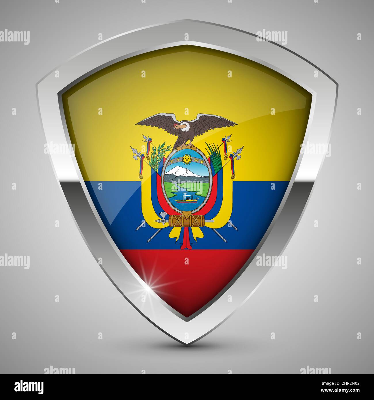The flag of ecuador Stock Vector Images - Alamy