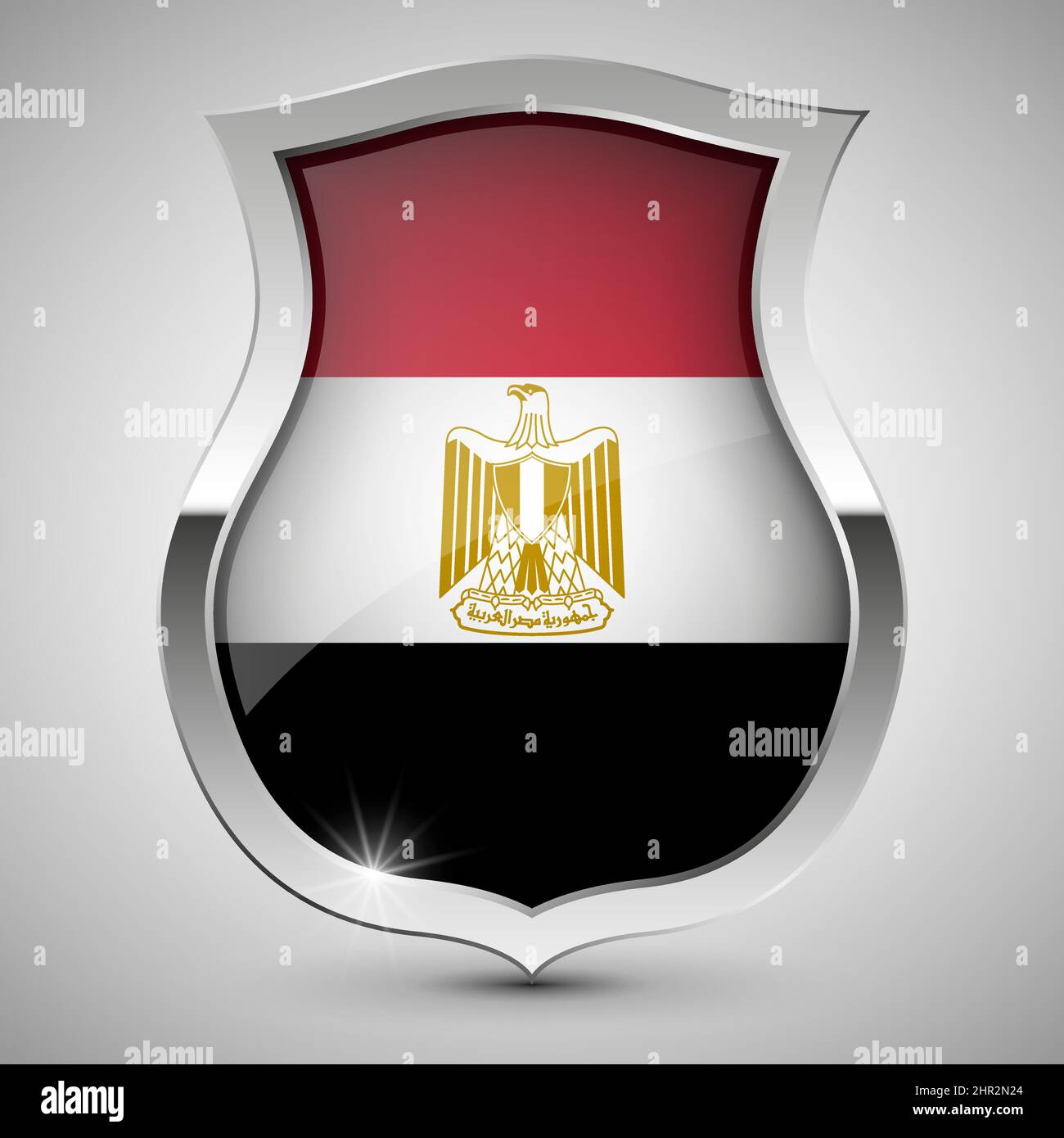 EPS10 Vector Patriotic shield with flag of Egypt. An element of impact ...