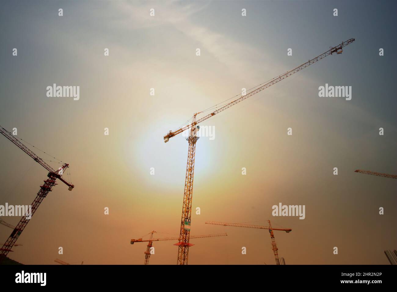 Urban building equipment and technology under construction and the ...