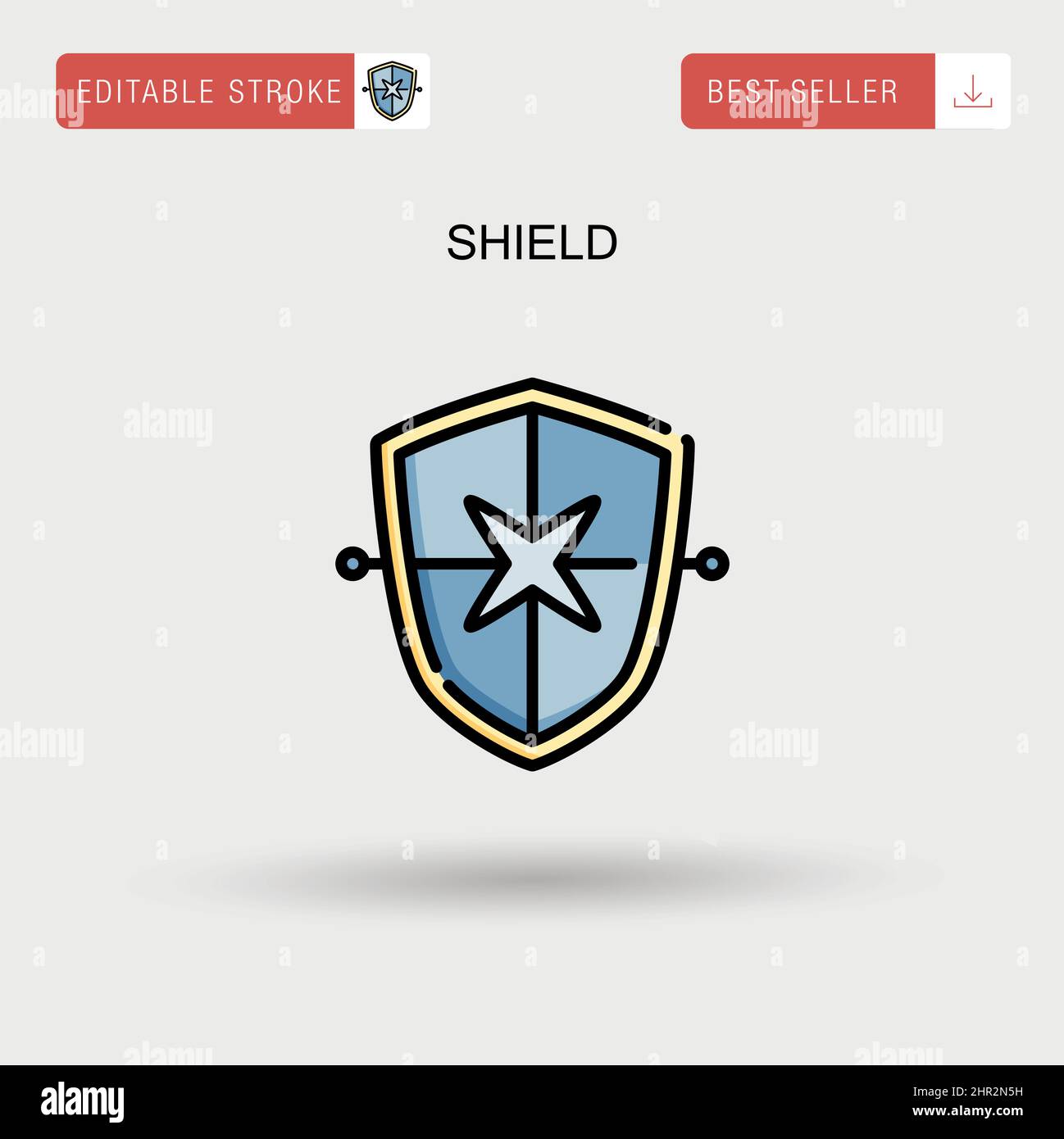 Shield black and white logo guarantee hi-res stock photography and ...