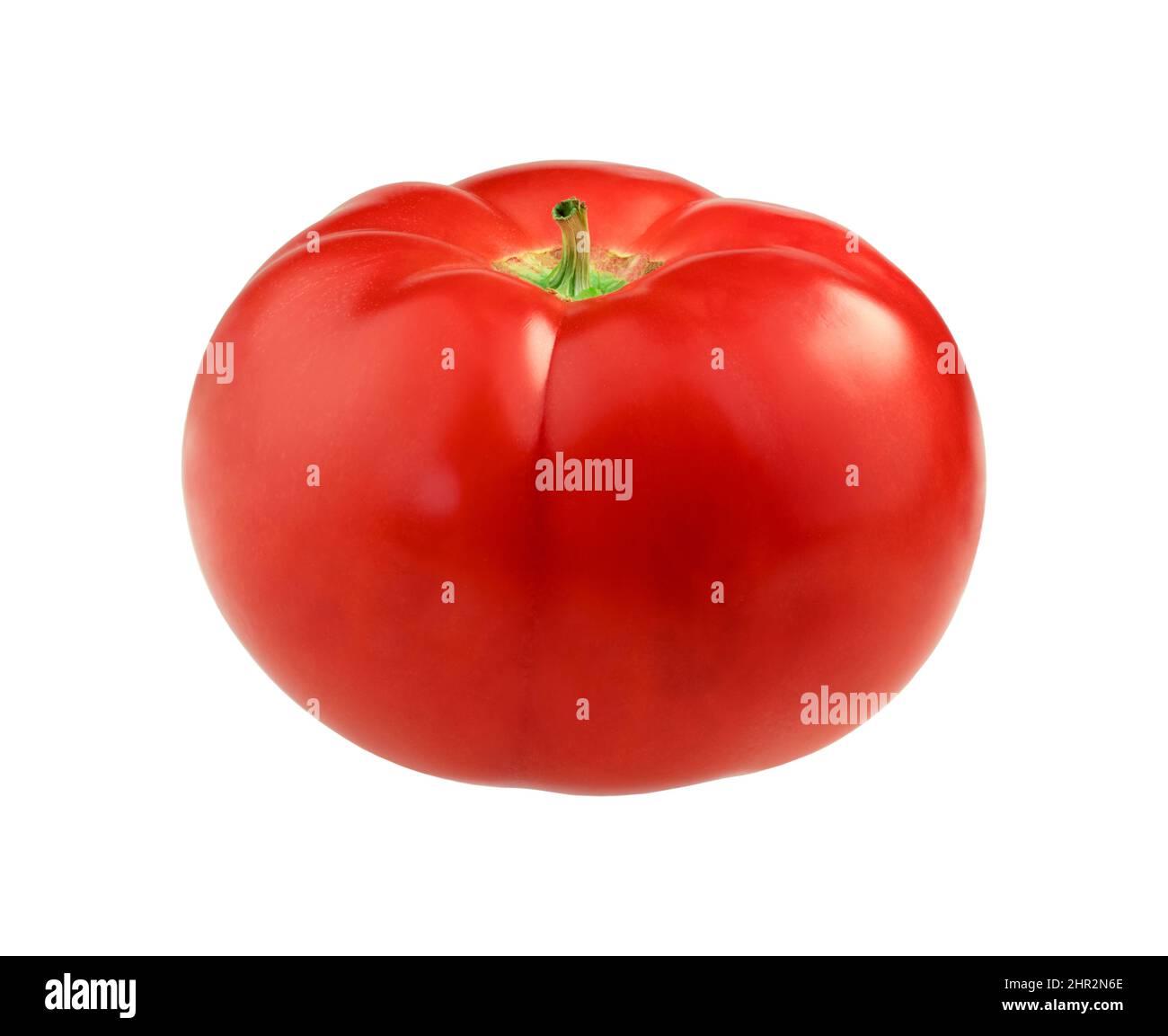 Tomato isolated on white background as packaging design element. Full ...