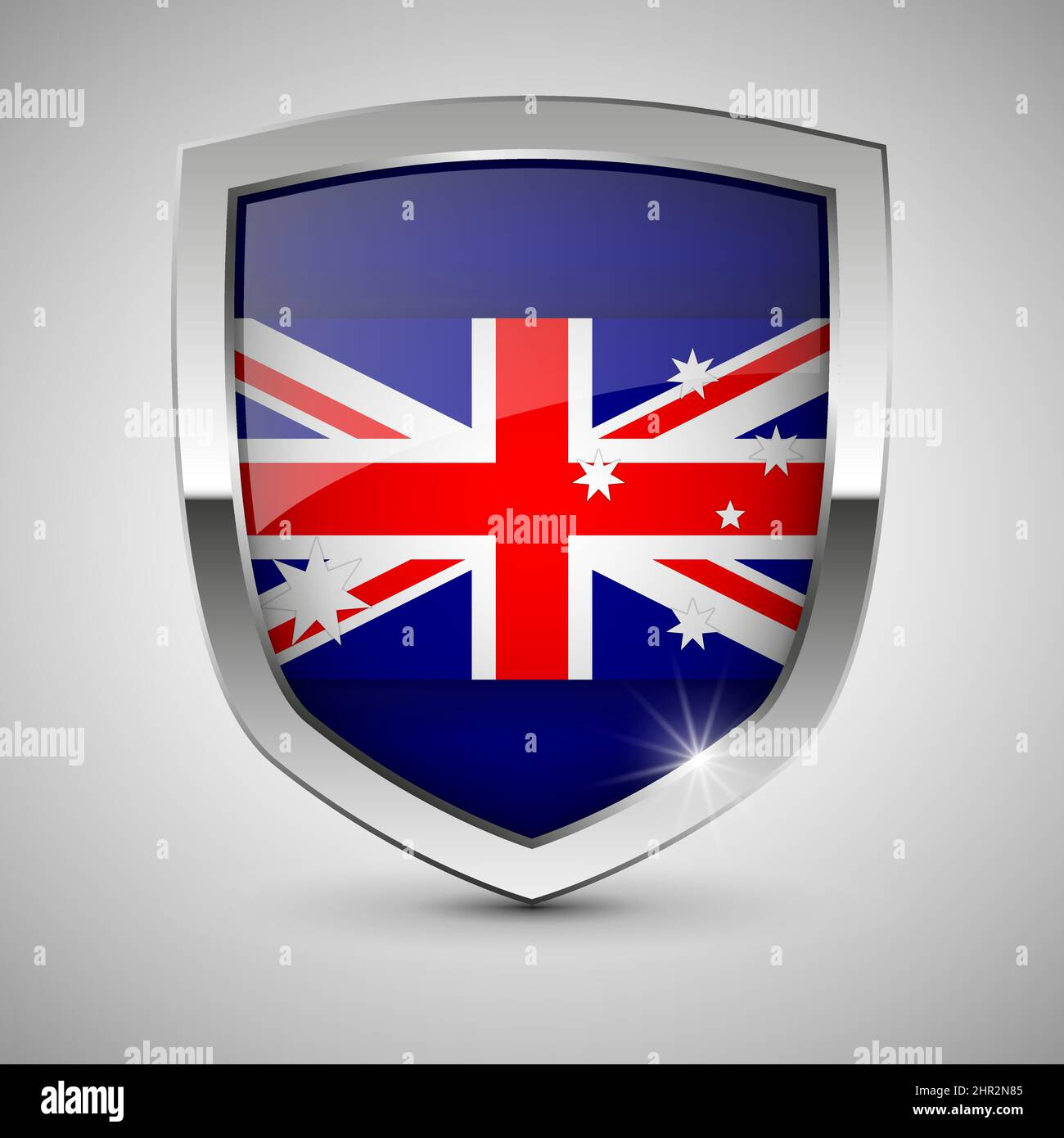 EPS10 Vector Patriotic shield with flag of Australia. An element of ...