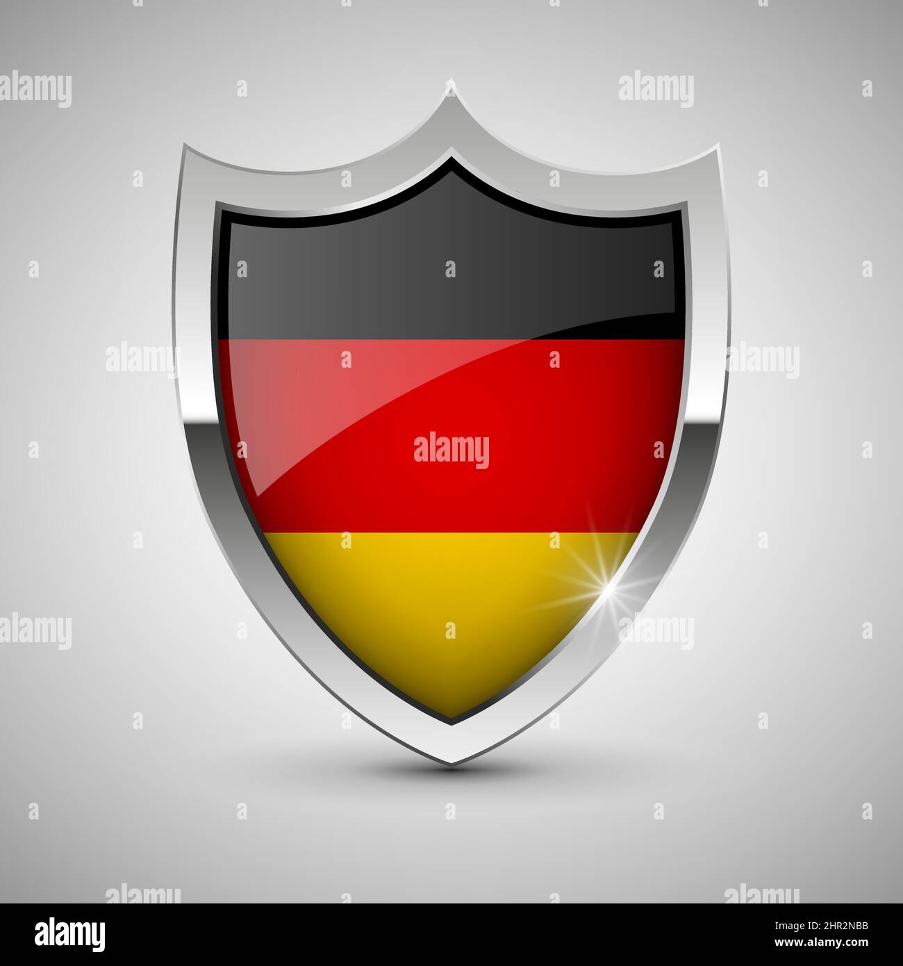 EPS10 Vector Patriotic shield with flag of Germany. An element of ...