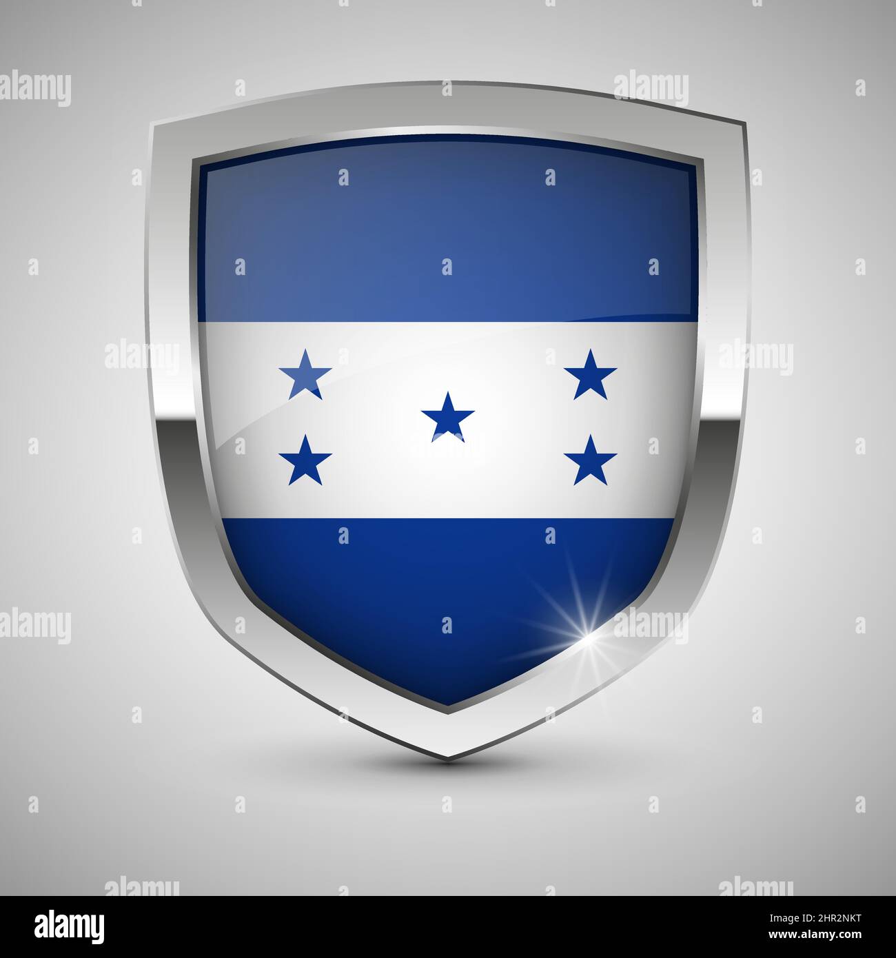 EPS10 Vector Patriotic shield with flag of Honduras. An element of ...