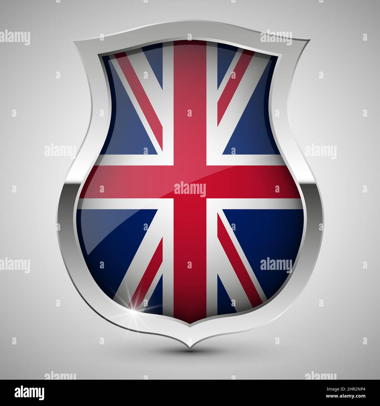 EPS10 Vector Patriotic shield with flag of England. An element of ...