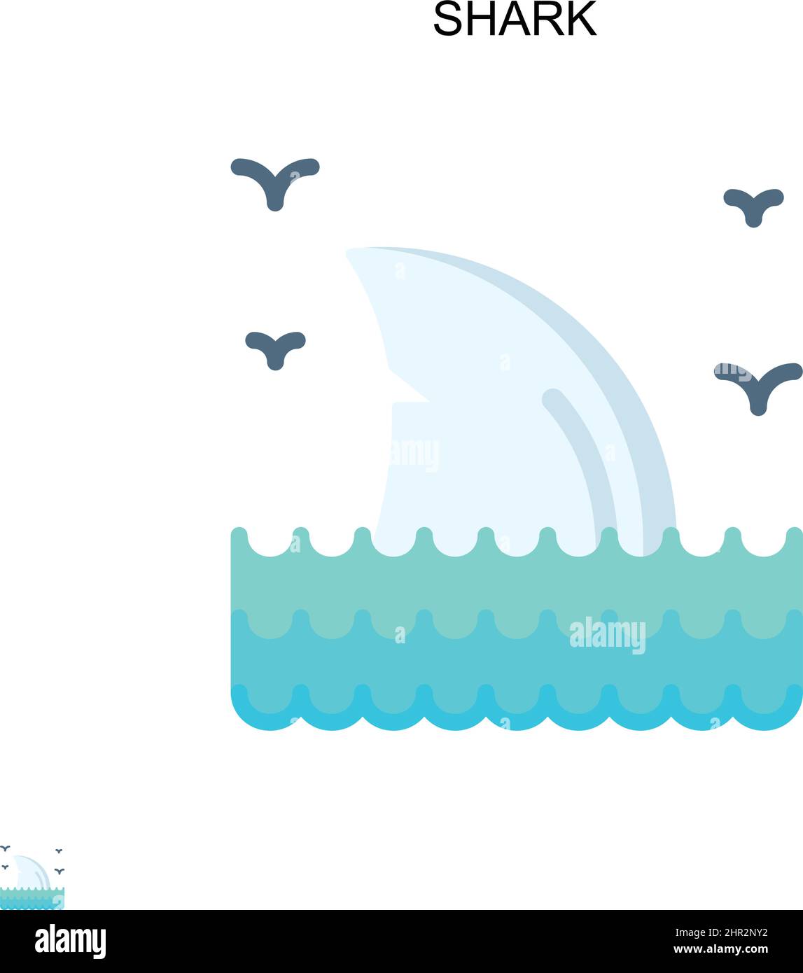Shark Simple vector icon. Illustration symbol design template for web ...