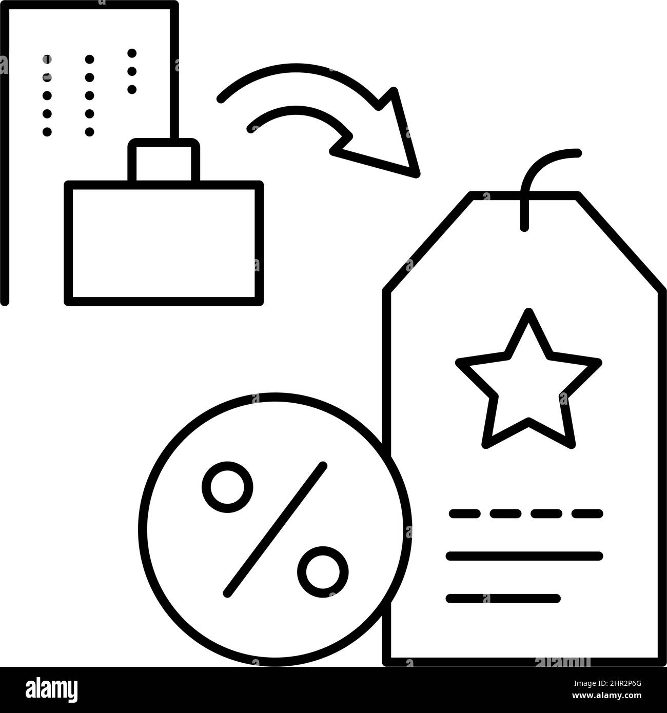 staff discount benefits line icon vector illustration Stock Vector ...