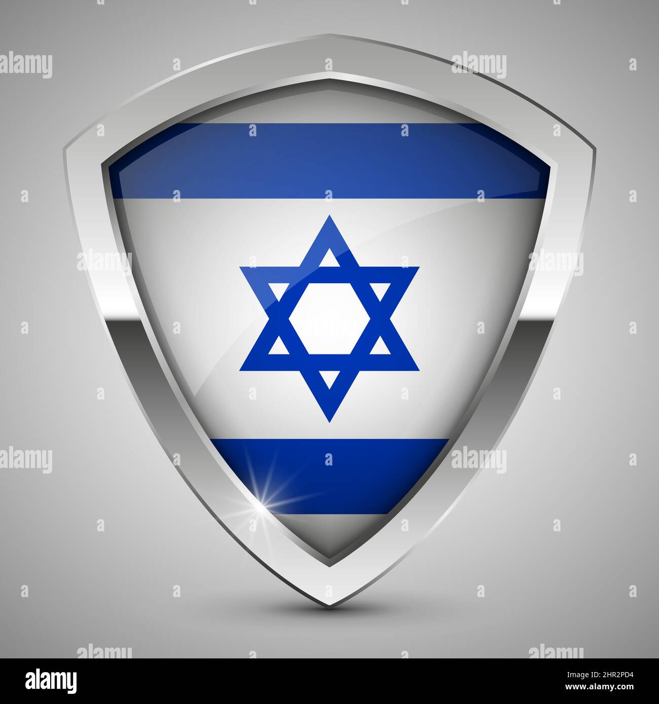 EPS10 Vector Patriotic shield with flag of Israel. An element of impact ...