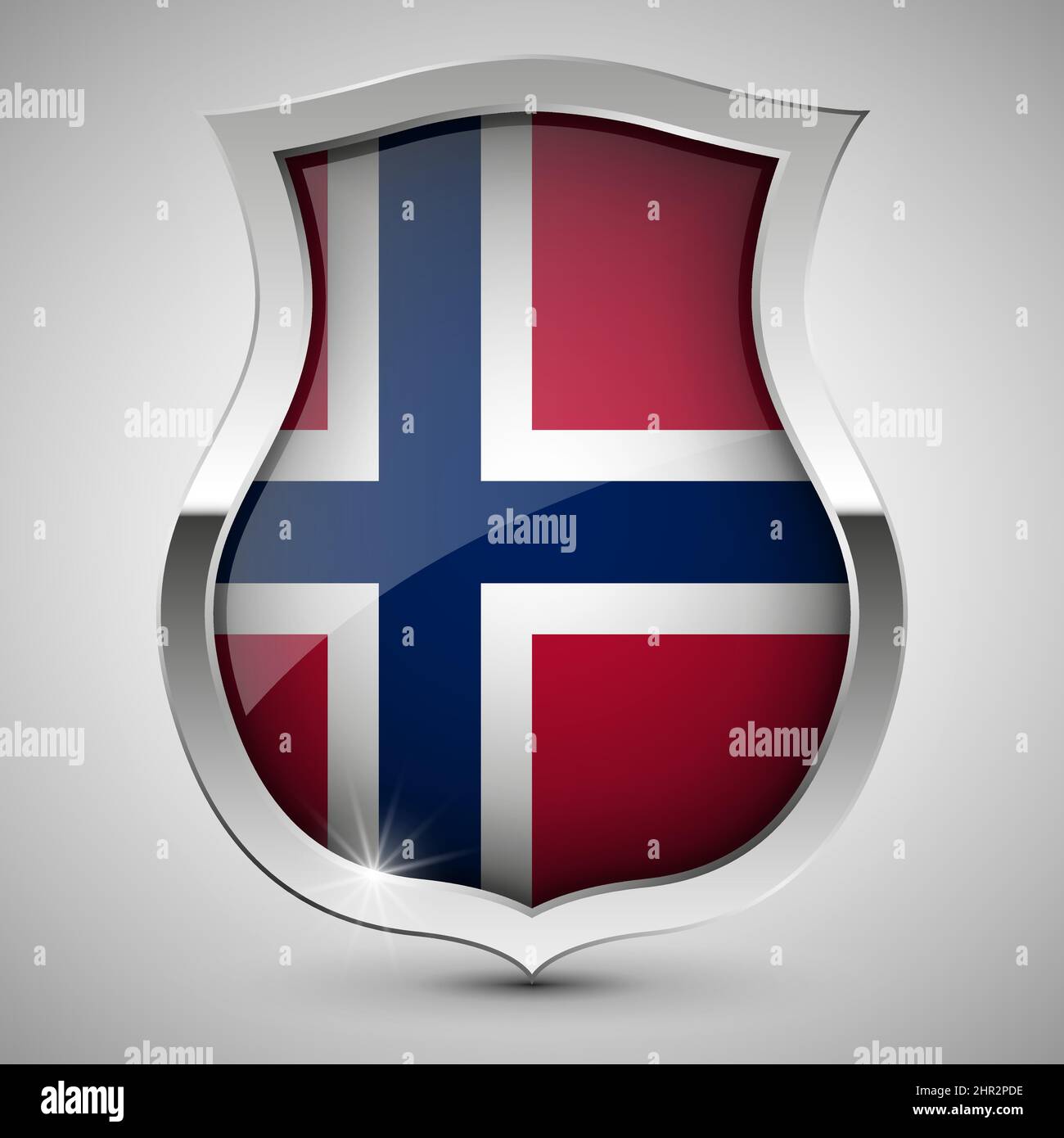 EPS10 Vector Patriotic shield with flag of Norway. An element of impact ...