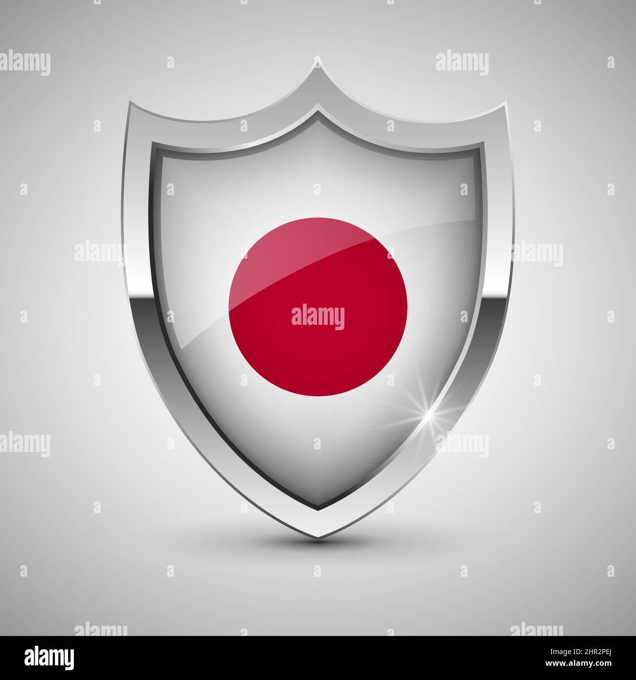 EPS10 Vector Patriotic shield with flag of Japan. An element of impact ...