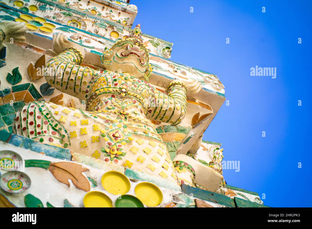 Giant stand statue in Wat Arun templeof dawn, Bangkok Thailand Stock ...