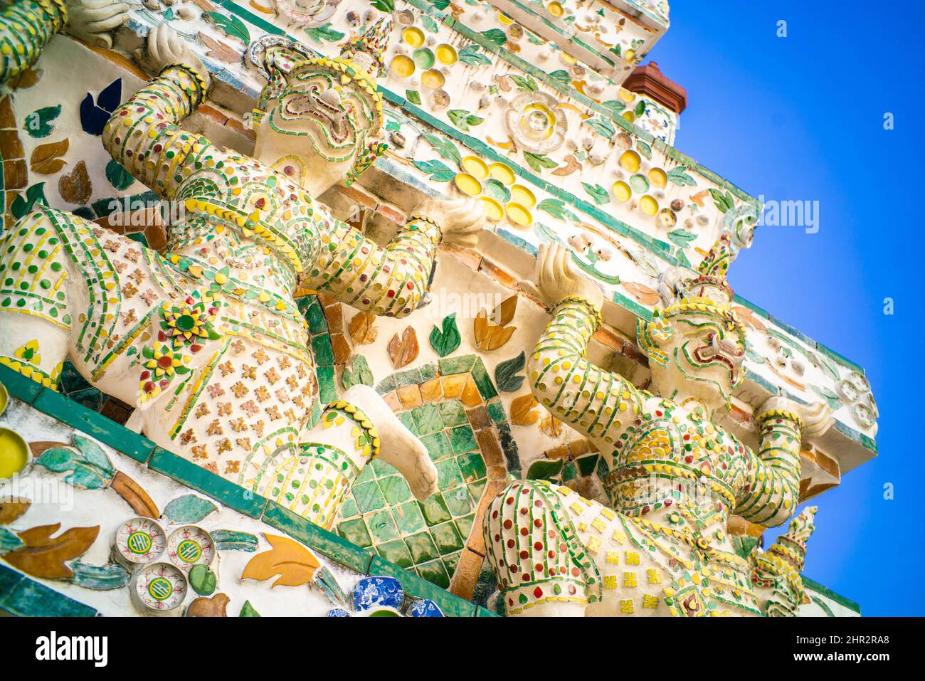 Giant stand statue in Wat Arun templeof dawn, Bangkok Thailand Stock ...