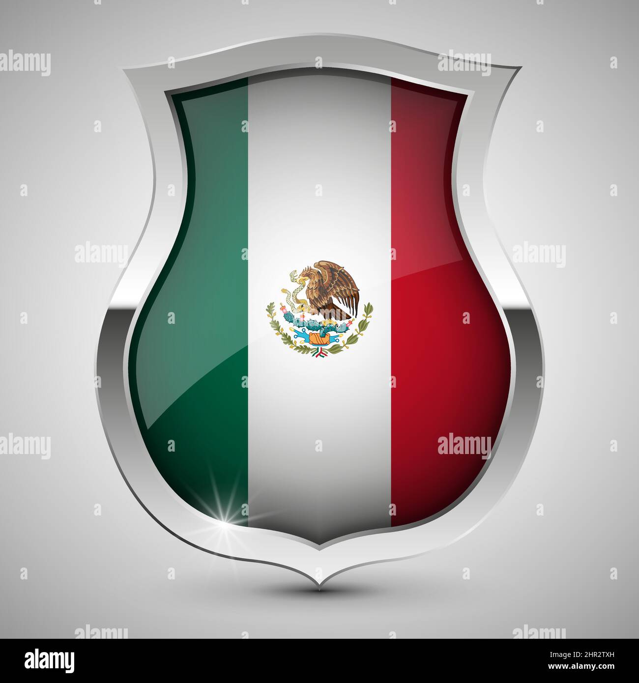 Shield flower mexico Stock Vector Images - Alamy