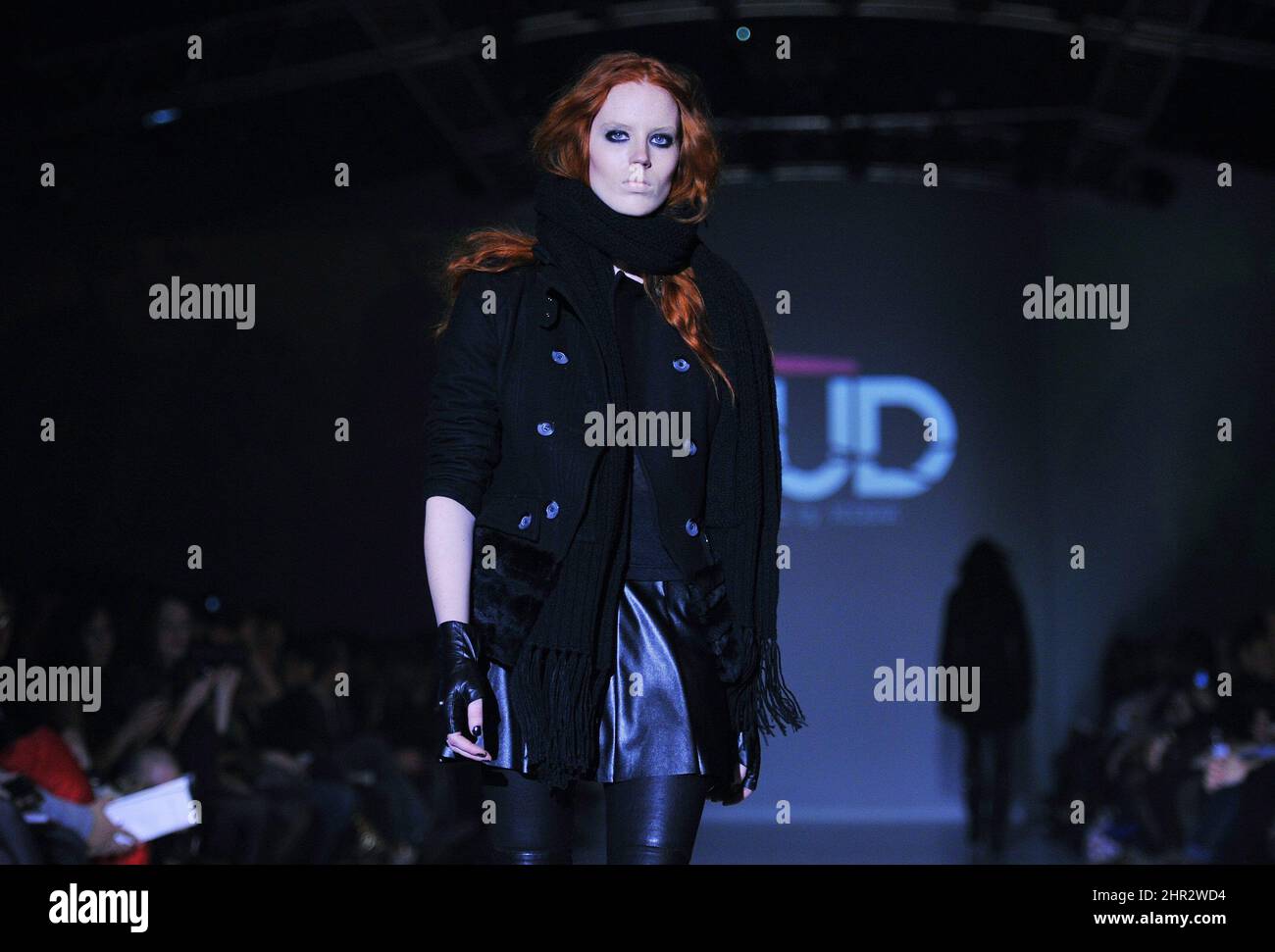 A model wears a design by RUD styled by Rudsak during Montreal Fashion ...