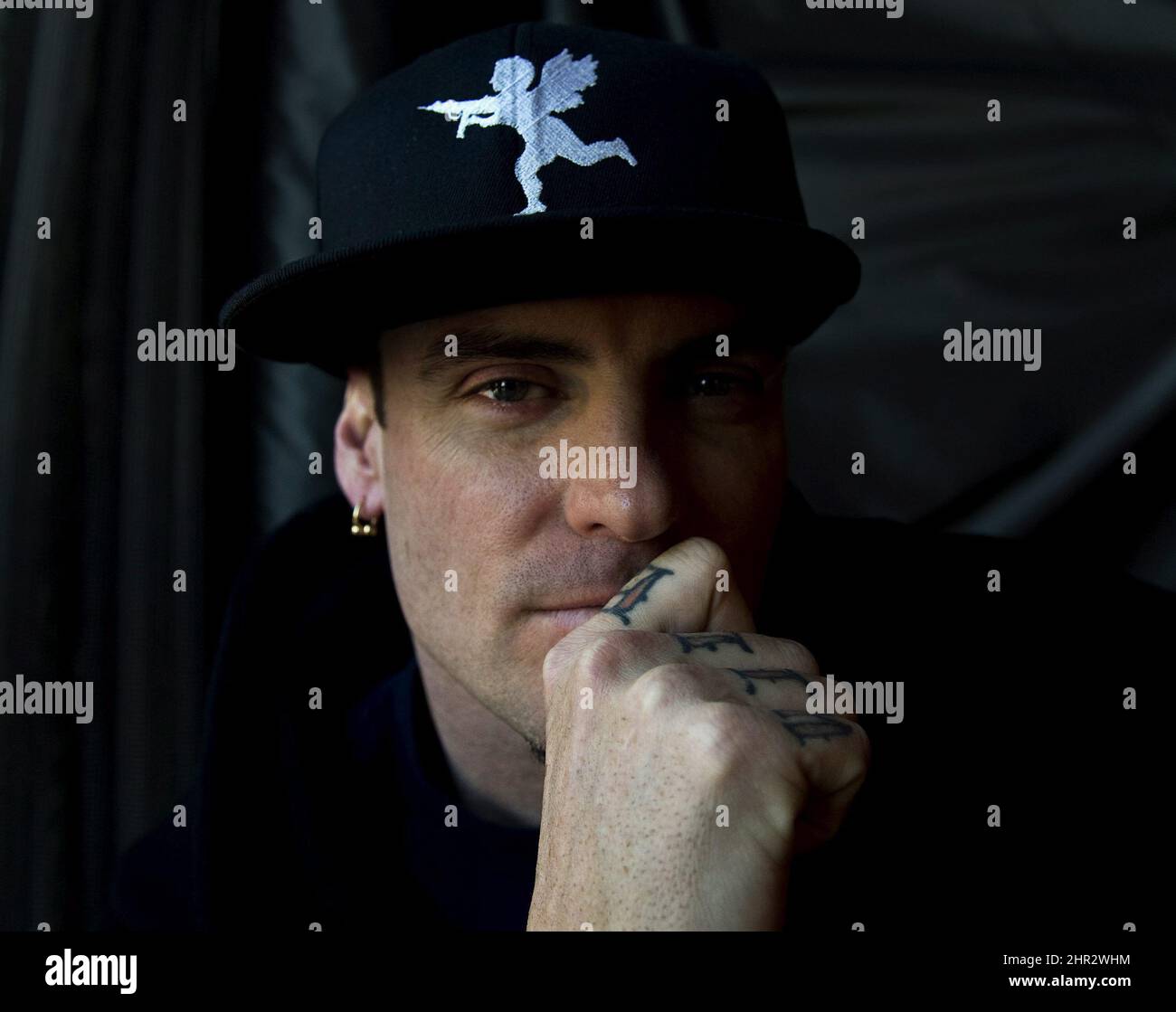 Rob VanWinkle, also known as rapper Vanilla Ice, poses for a photo in ...