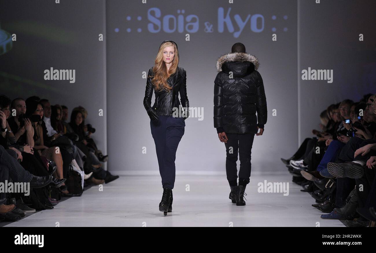 Models wear designs by Soia & Kyo during Montreal Fashion Week on ...