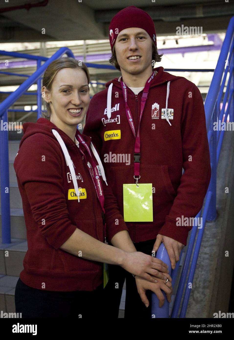 Justin Warsylewicz, right, from Regina, Sask., and his fiance, Brittany ...