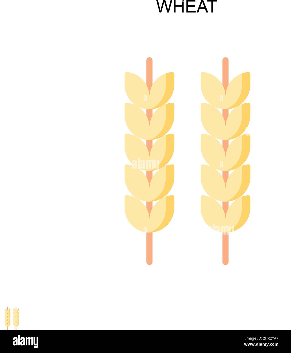 Wheat Simple vector icon. Illustration symbol design template for web ...