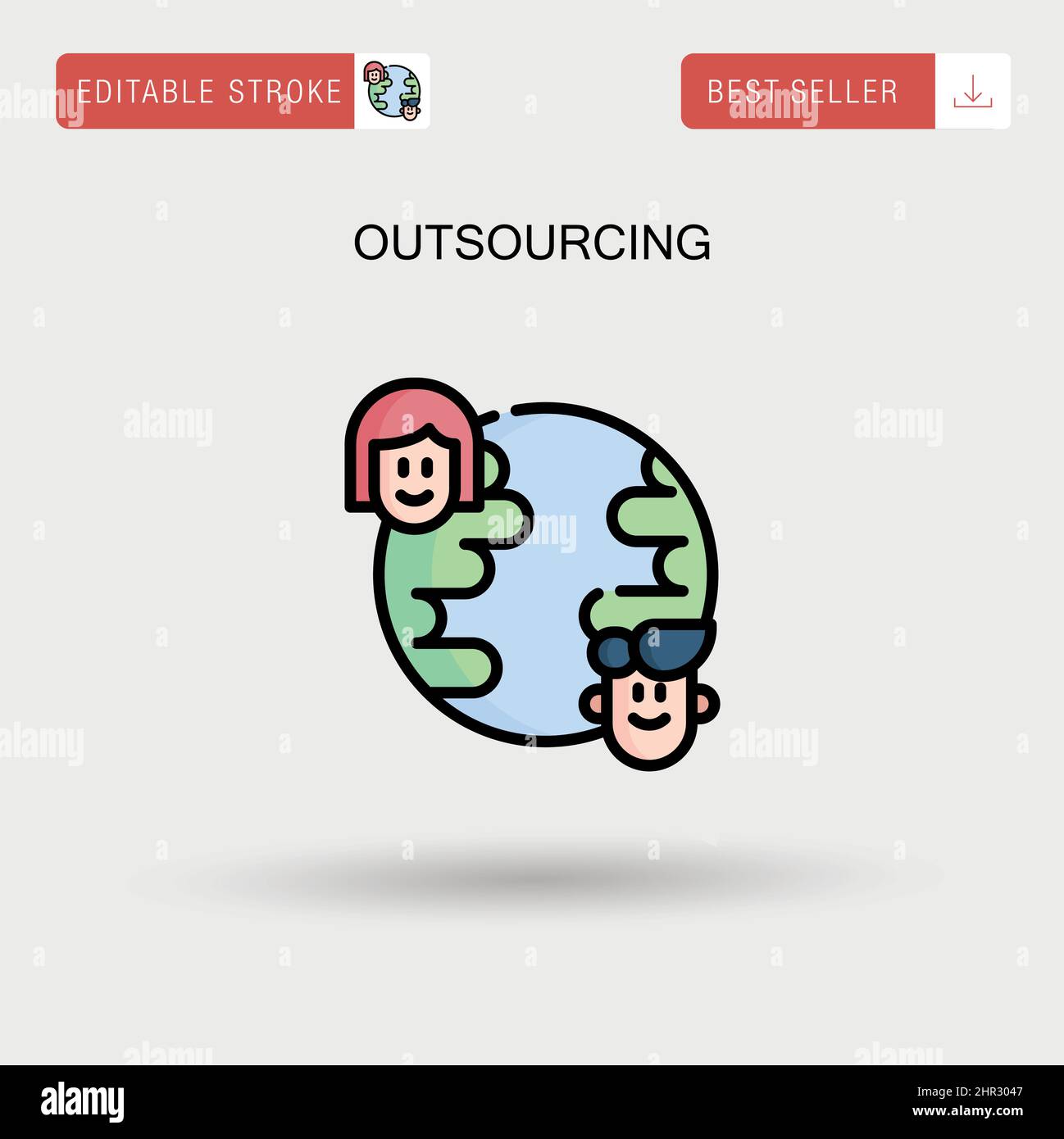 Outsourcing Simple vector icon Stock Vector Image & Art - Alamy