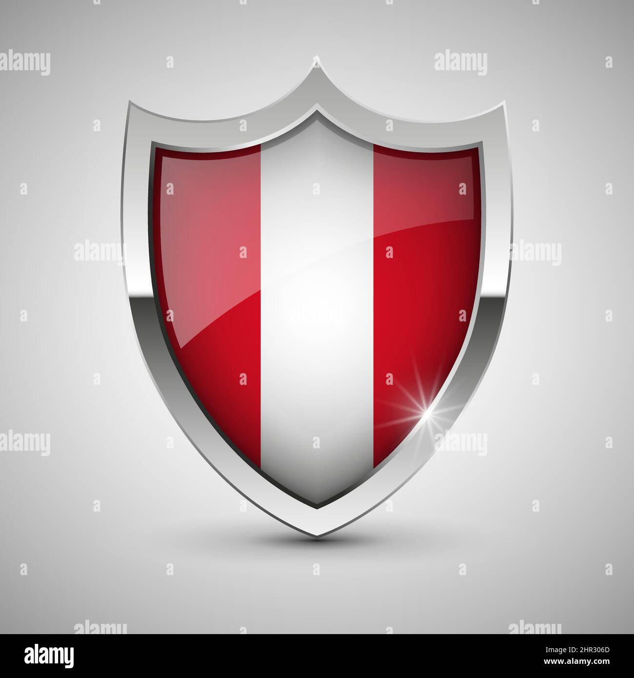EPS10 Vector Patriotic shield with flag of Peru. An element of impact ...