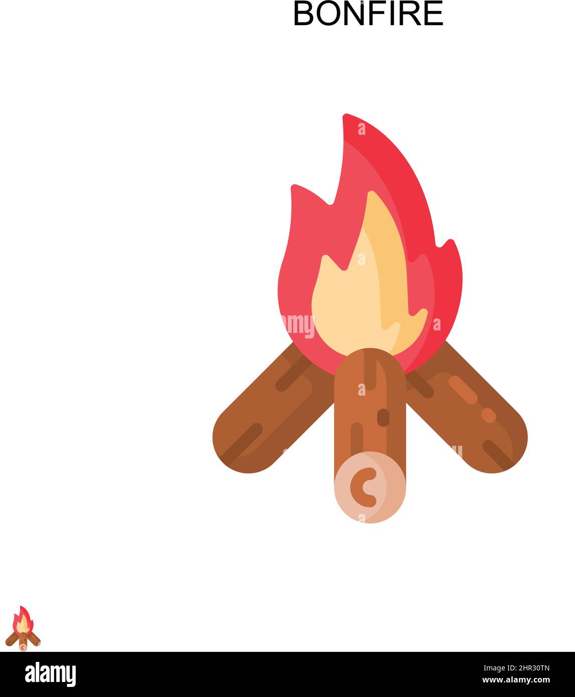 Bonfire Simple vector icon. Illustration symbol design template for web ...