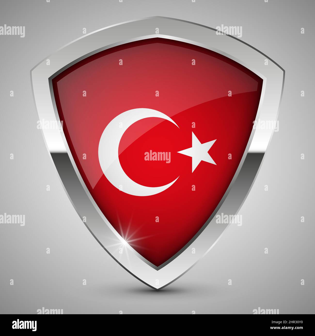 EPS10 Vector Patriotic shield with flag of Turkey. An element of impact ...