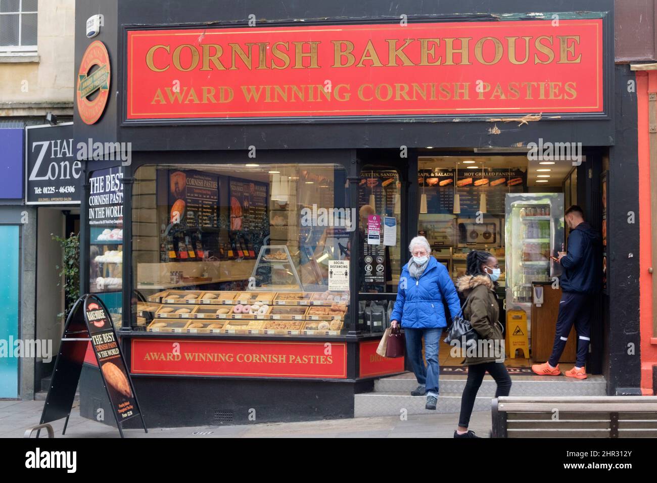 Cornish Bakehouse, a pasty and savouries shop in Bath somerset UK Stock ...
