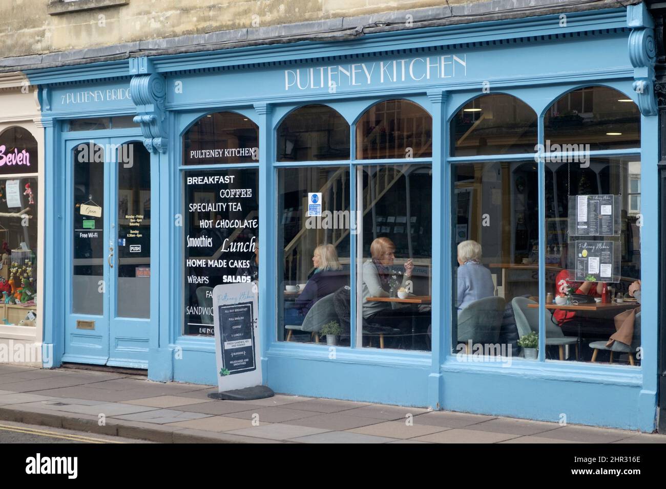 Pulteney Kitchen a restaurant on Pulteney Bridge Bath somerset UK Stock ...