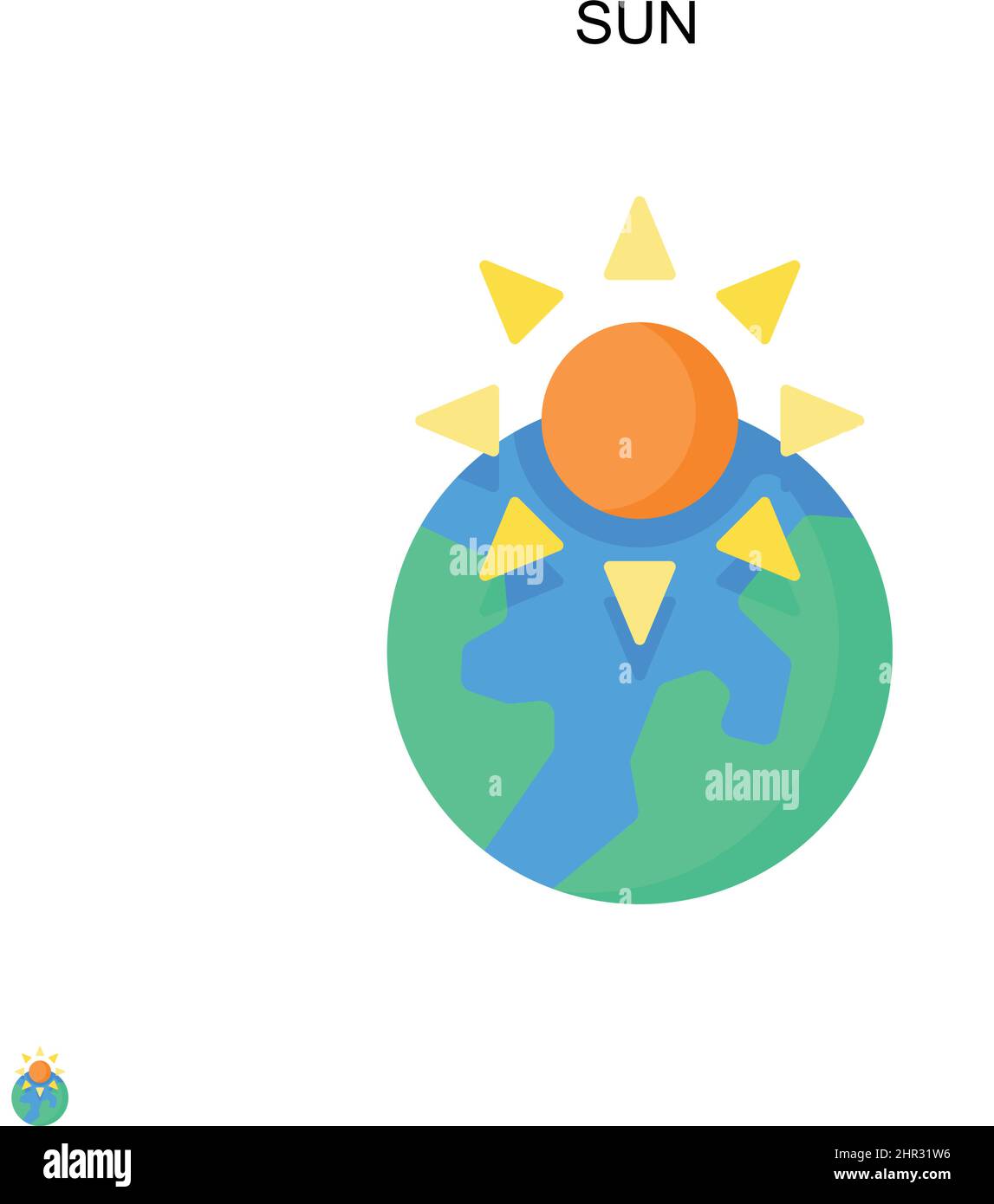 Sun Simple vector icon. Illustration symbol design template for web ...