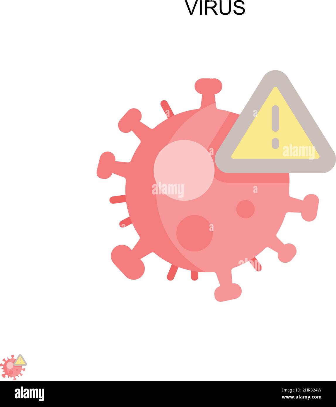 Virus Simple vector icon. Illustration symbol design template for web ...