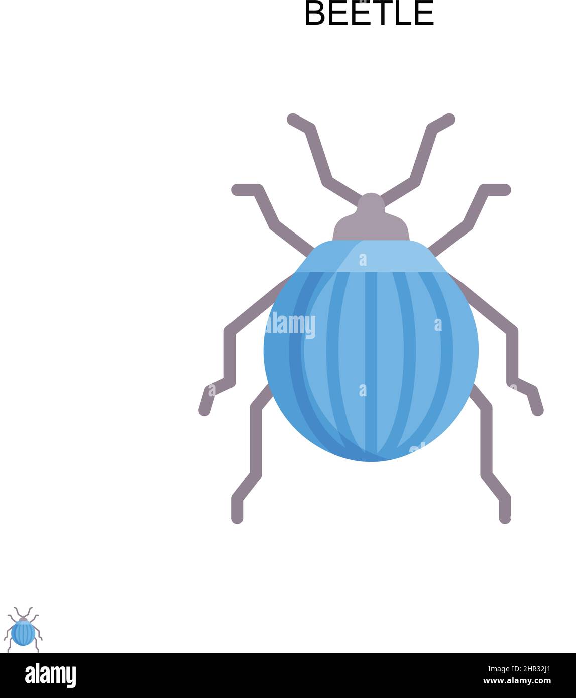 Beetle Simple vector icon. Illustration symbol design template for web ...