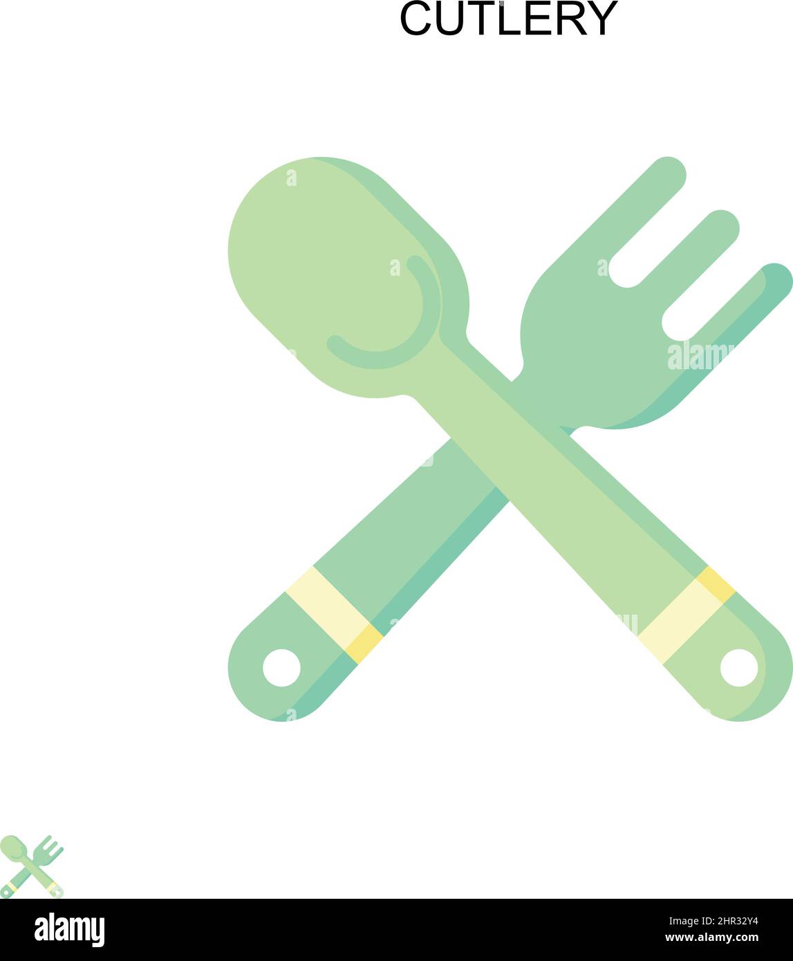 Cutlery Simple vector icon. Illustration symbol design template for web ...