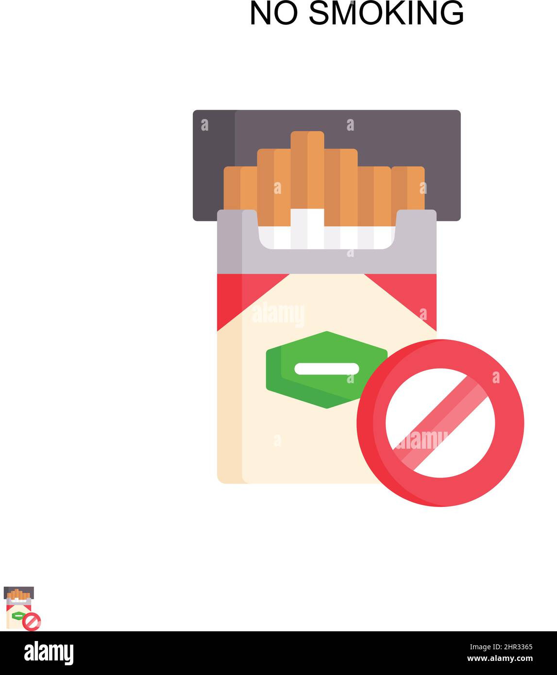 No smoking Simple vector icon. Illustration symbol design template for ...