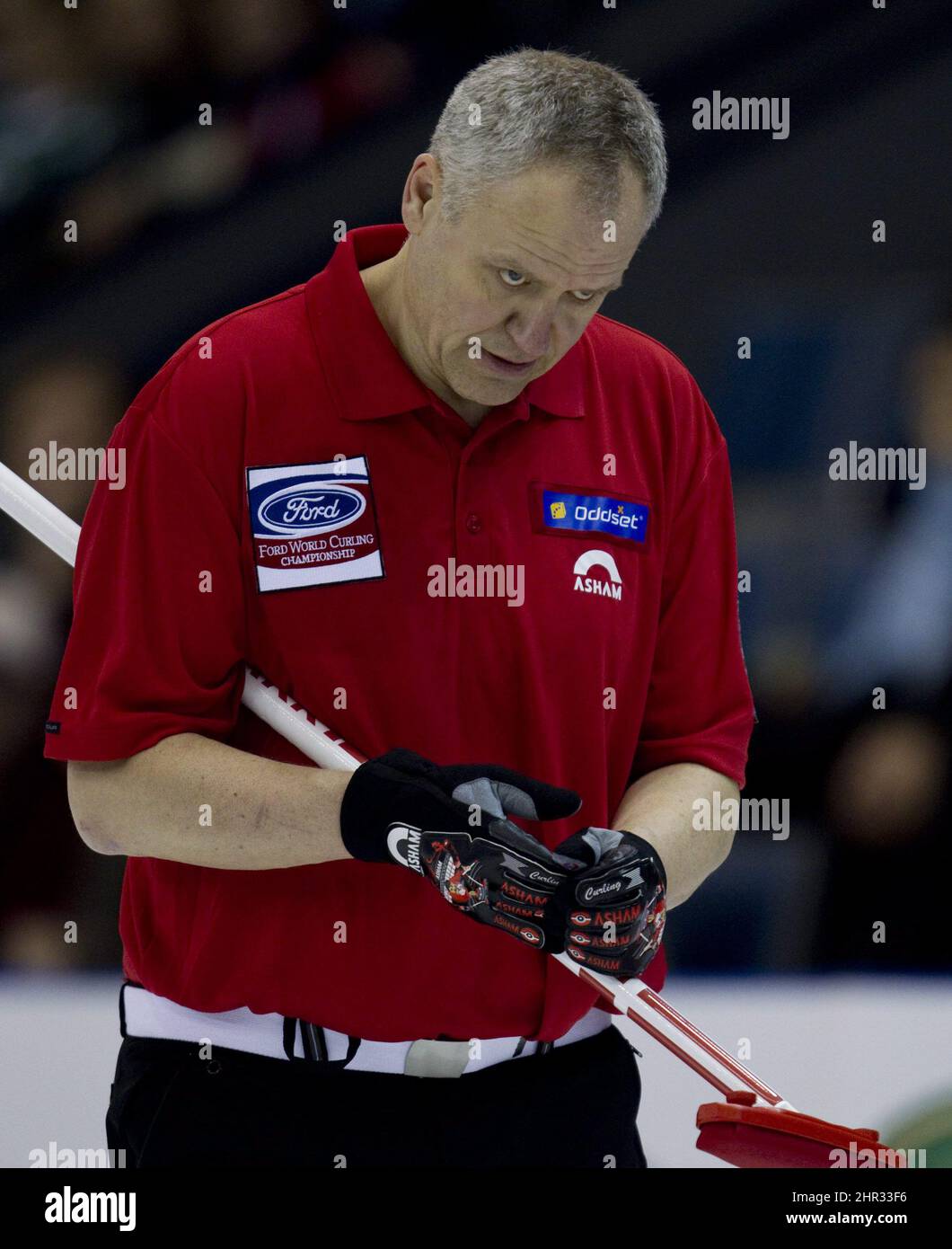 Denmark second Peter Andersen reacts to loosing a draw 8-10 to Korea at ...