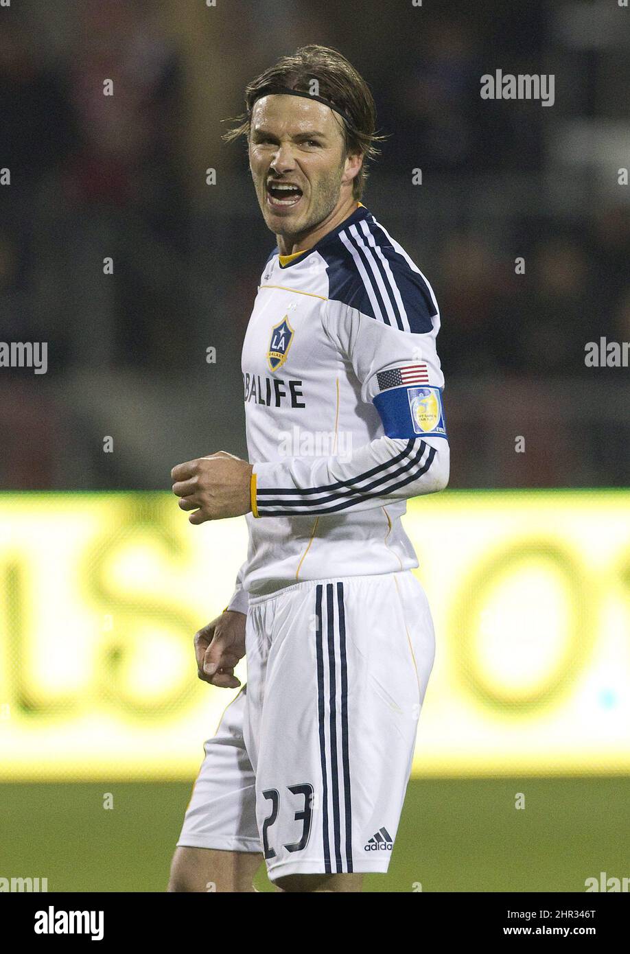 Los Angeles Galaxy's David Beckham his vents frustration during first ...