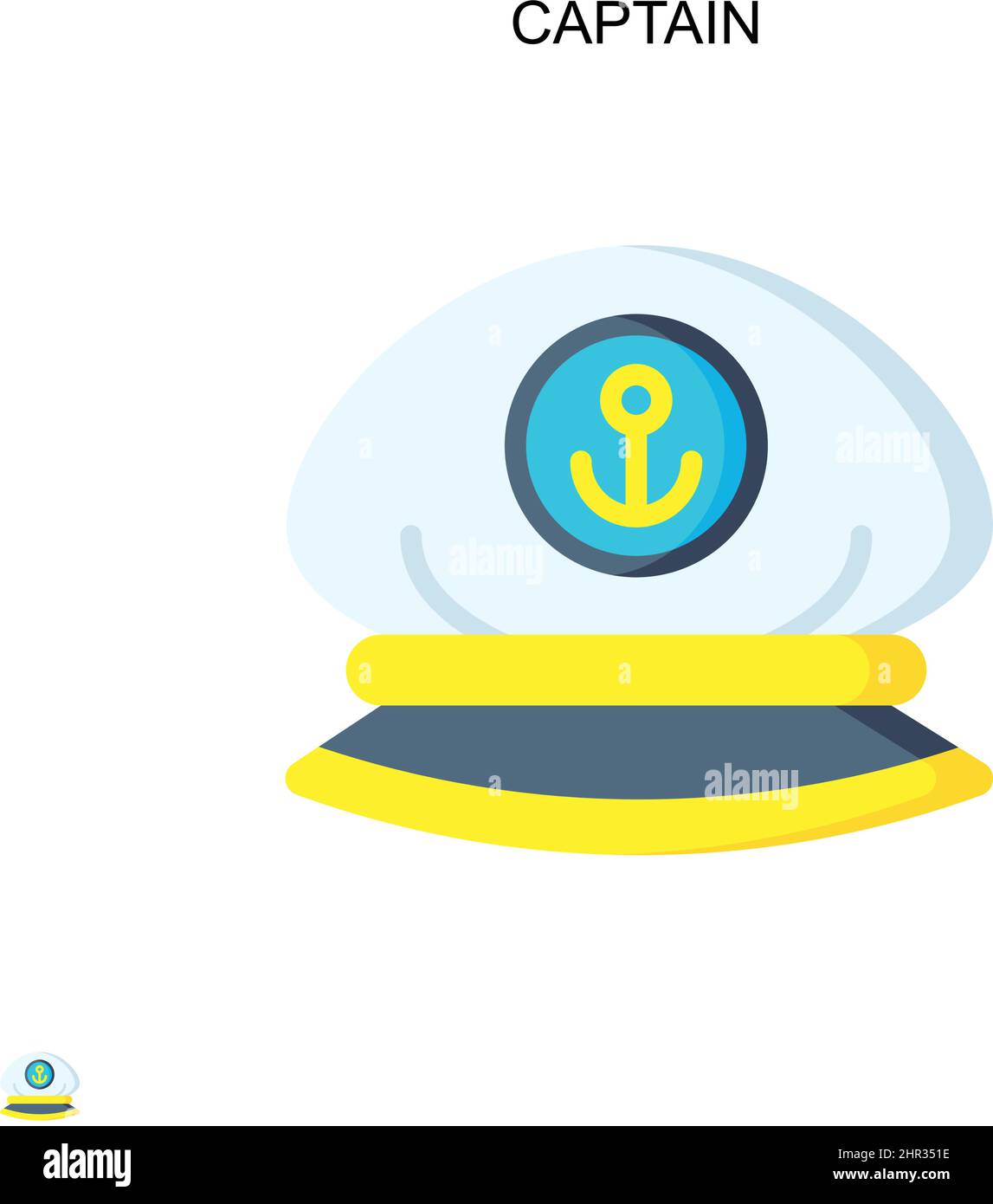 Captain Simple vector icon. Illustration symbol design template for web mobile UI element Stock ...