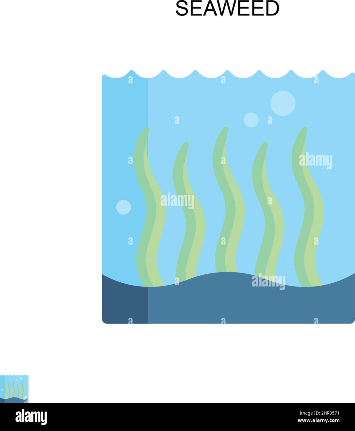 Seaweed Simple vector icon. Illustration symbol design template for web ...