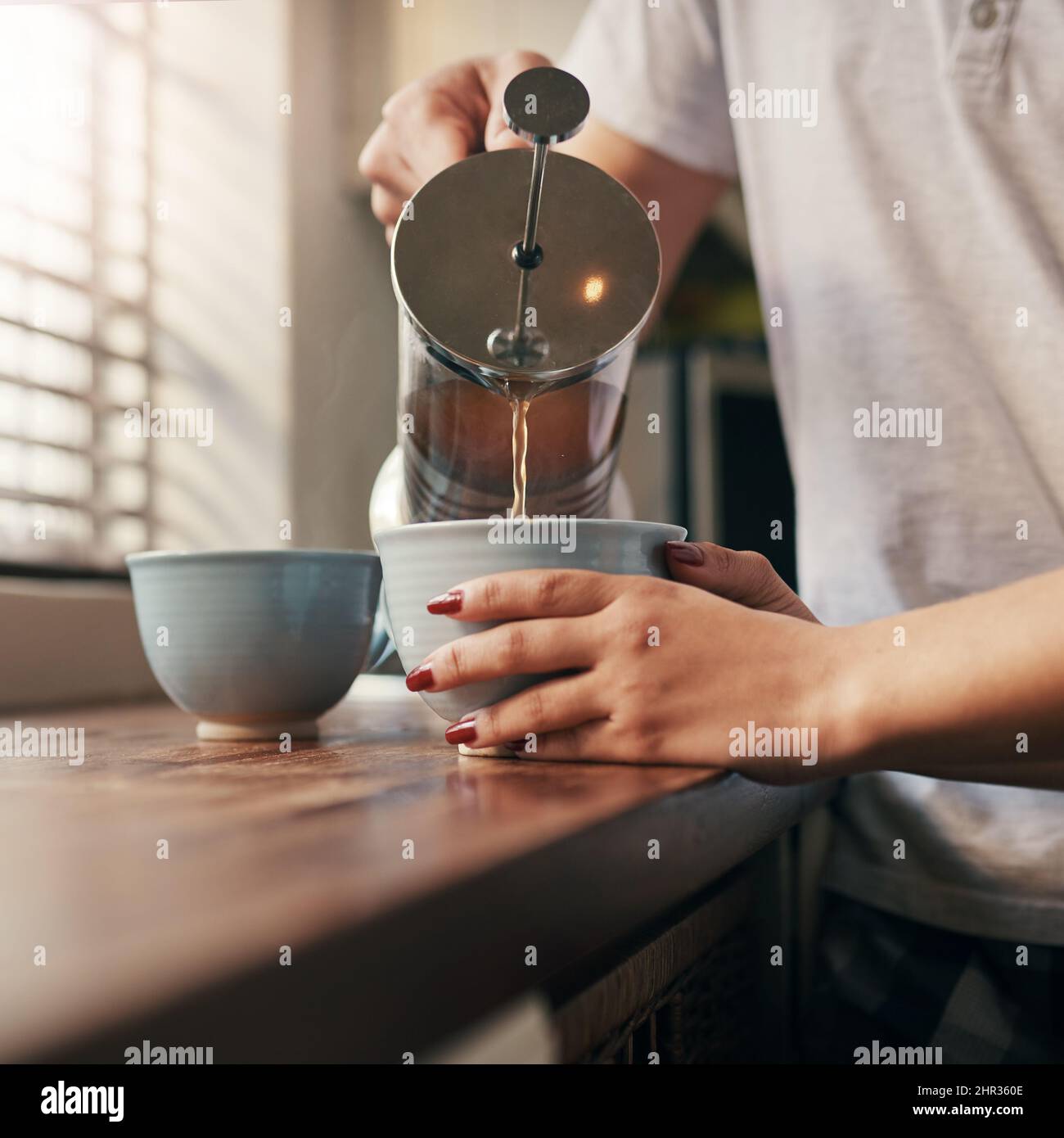 Say your good mornings and head for coffee. Cropped shot of an ...