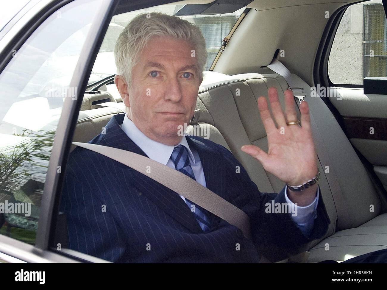 Bloc Quebecois leader Gilles Duceppe waves from his car as he leaves a ...