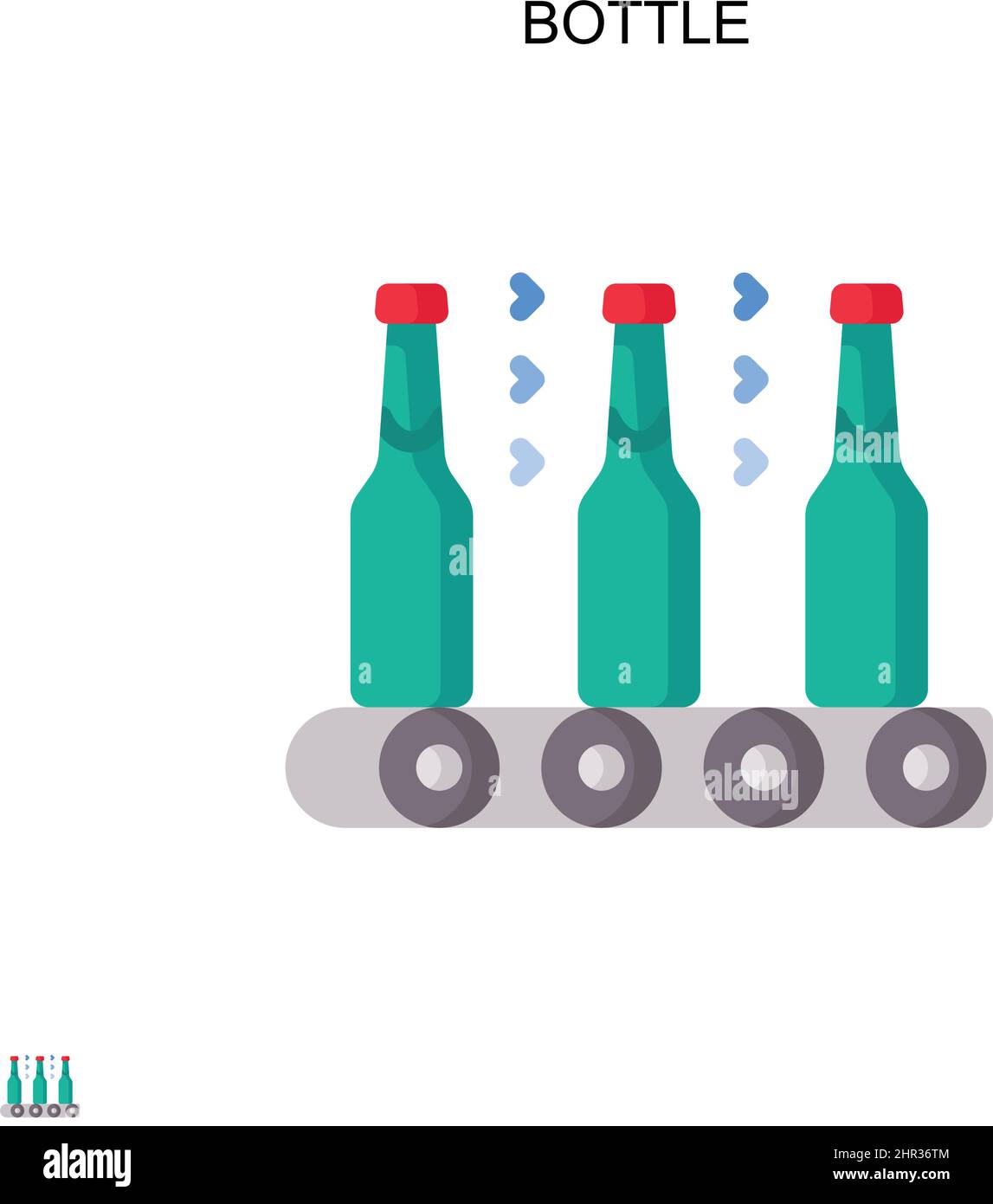 Bottle Simple vector icon. Illustration symbol design template for web ...