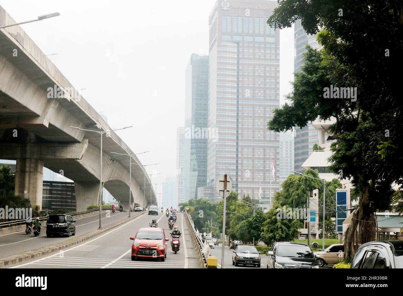 fly over street in central of Jakarta Stock Photo - Alamy