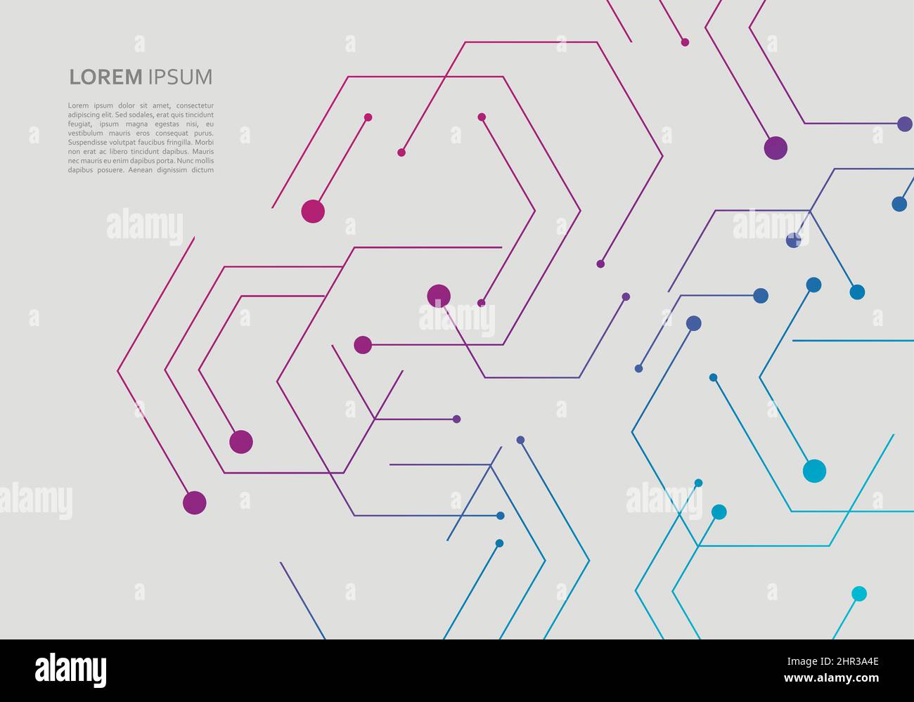 Science network pattern, connecting lines and dots on simple background ...