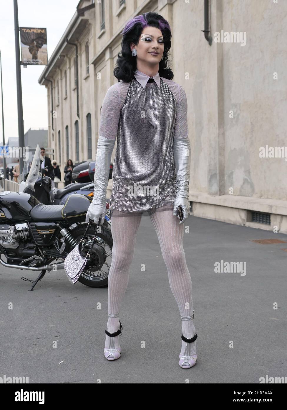 Violet Chachki e Gottmik after Prada fashion show during Milano Fashion ...