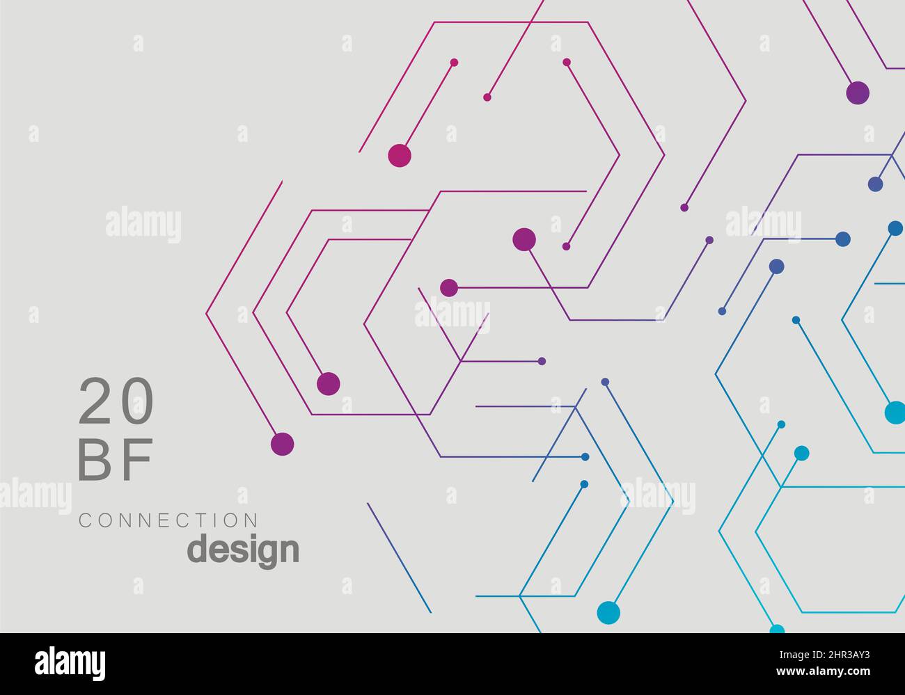 Science network pattern, connecting lines and dots on simple background ...